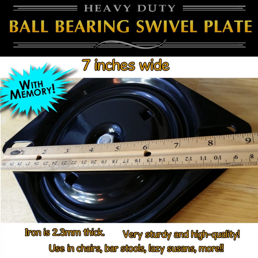 7" Swivel Plate Turntable Ball Bearing With Memory Return for stools ...