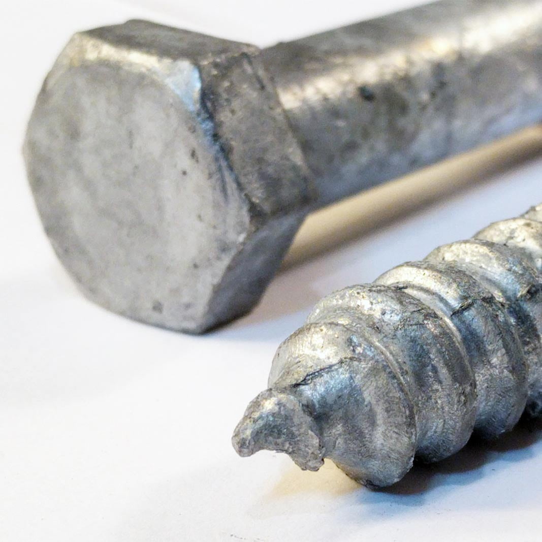 1/2" x 10" Lag Screws Galvanized HDG (Bulk Box) - RCG Designs - Stuff ...
