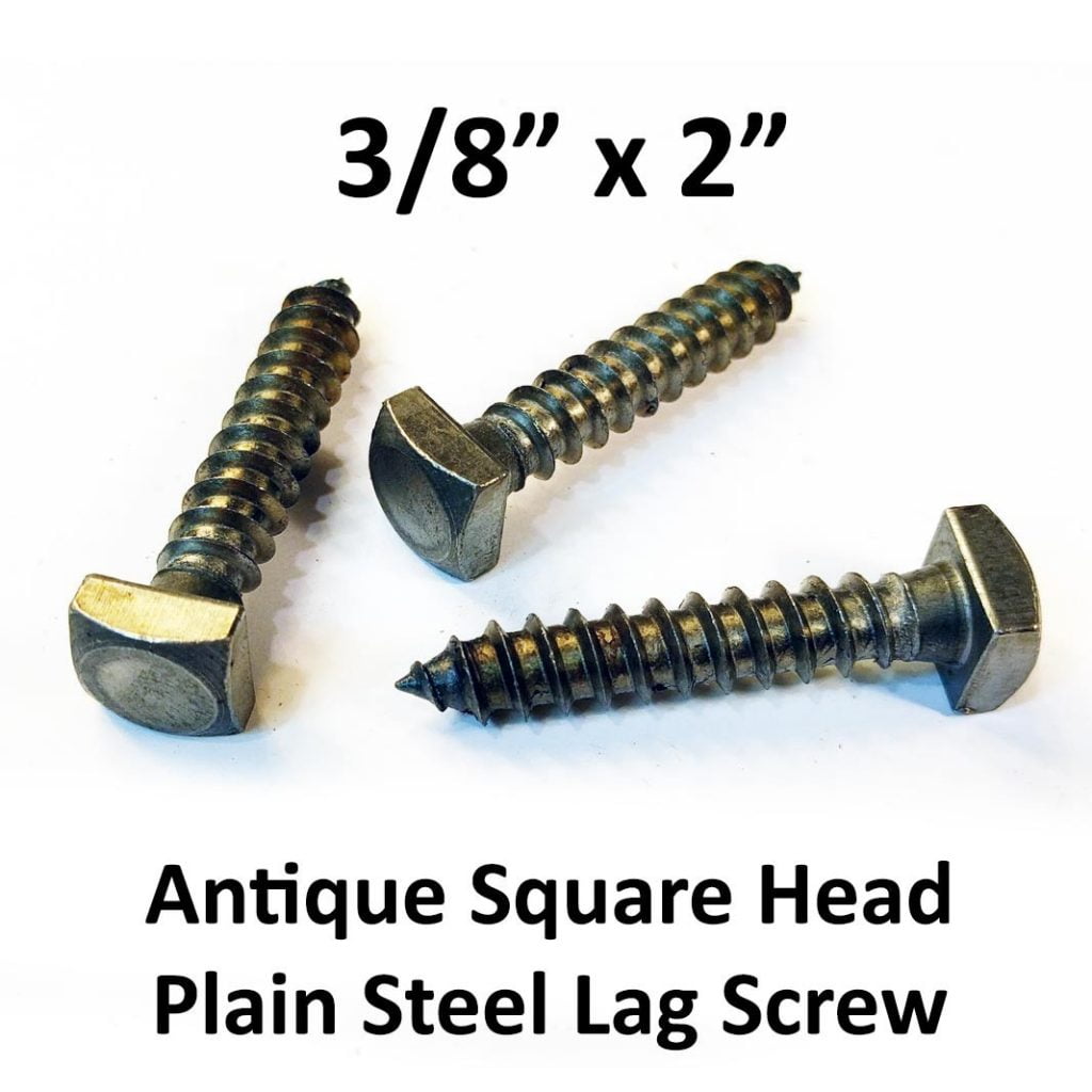 3/8" x 2" Lag Screws Antique Square Head (Bulk Box) - RCG Designs ...