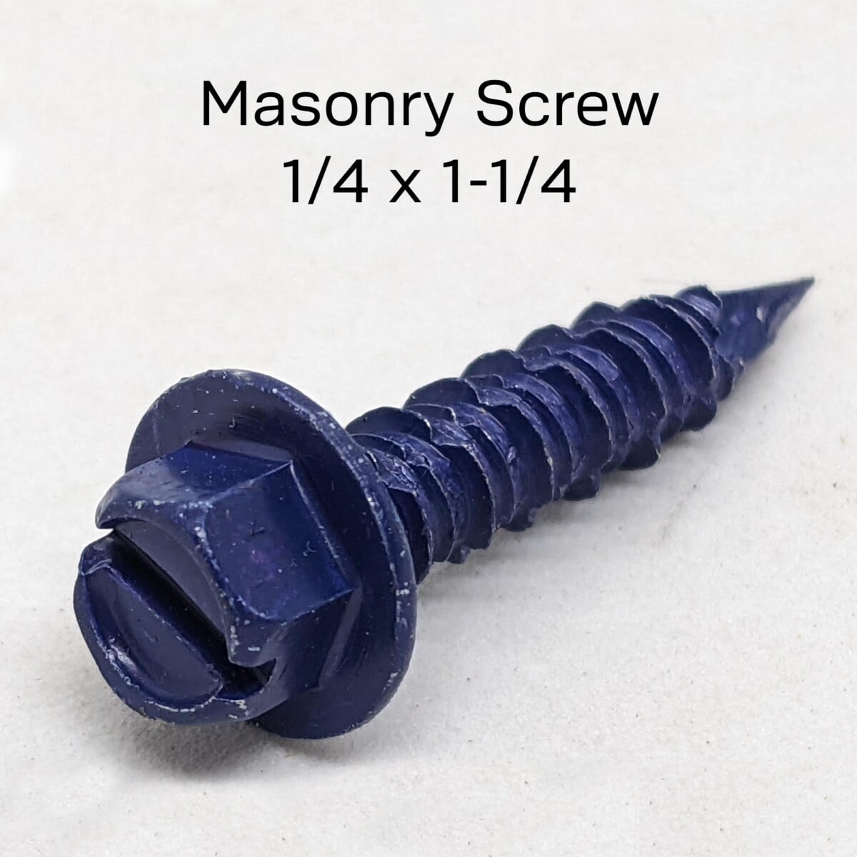 1 4 X 1 1 4 Slotted Hex Washer Head Tapcon Blue Masonry Concrete 1 4 X 1 1 4 Slotted Hex Washer Head Tapcon Blue Masonry Concrete
